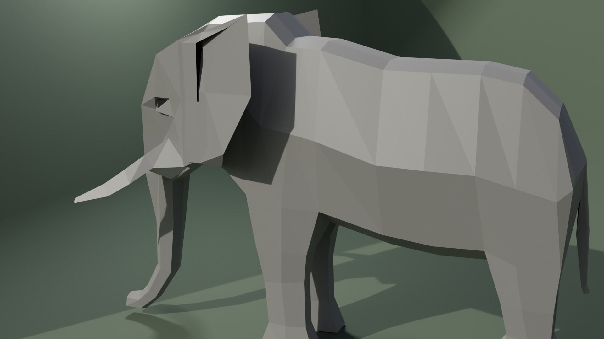 elephant low poly 3D model | CGTrader