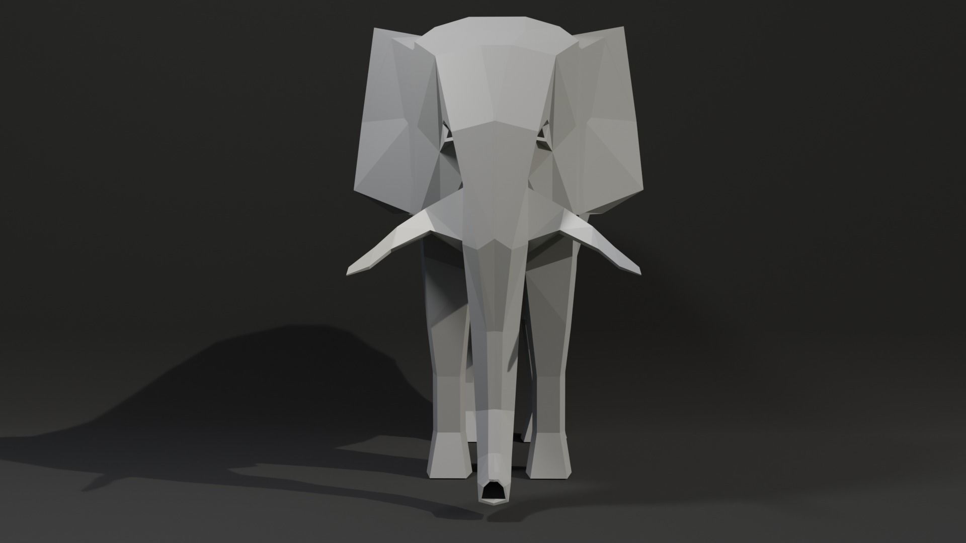 elephant low poly polygonal 3D model | CGTrader