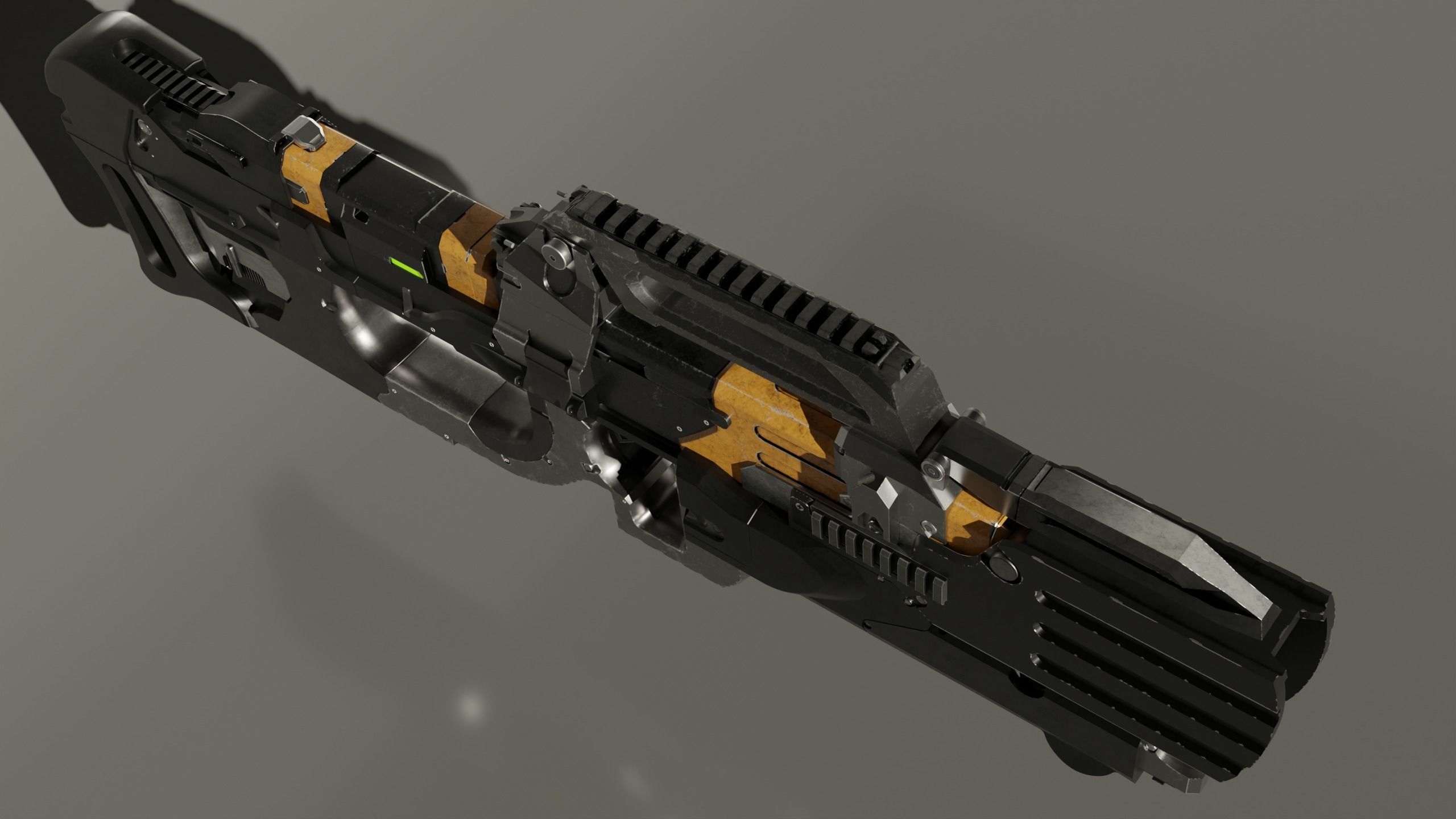 3D model Typhoon futuristic machine gun PBR low-poly game ready VR / AR ...