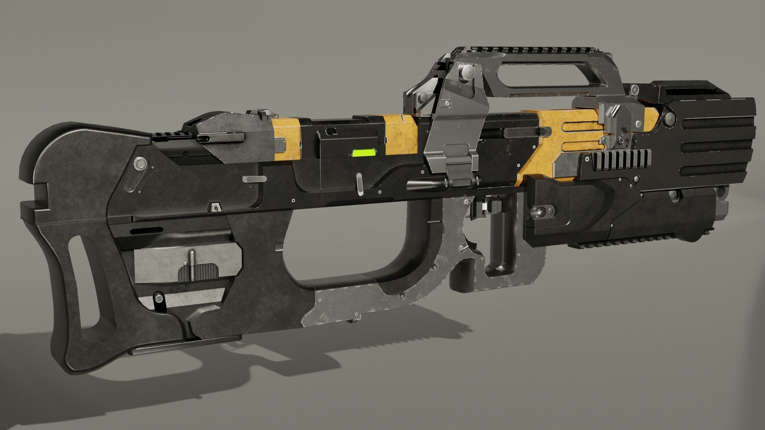 3D model Typhoon futuristic machine gun PBR low-poly game ready VR / AR ...