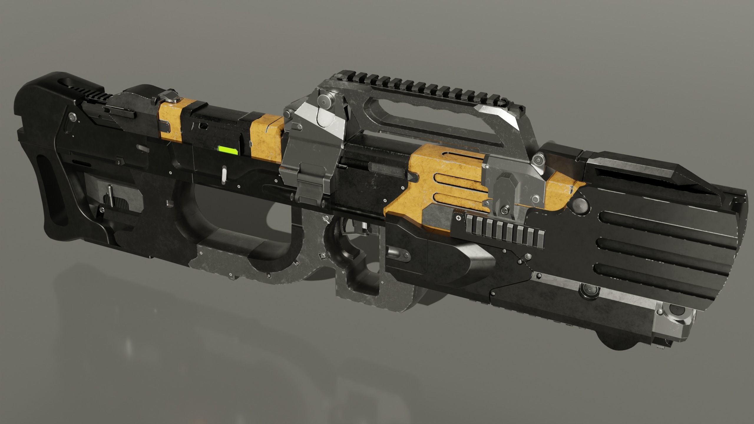 3D model Typhoon futuristic machine gun PBR low-poly game ready VR / AR ...