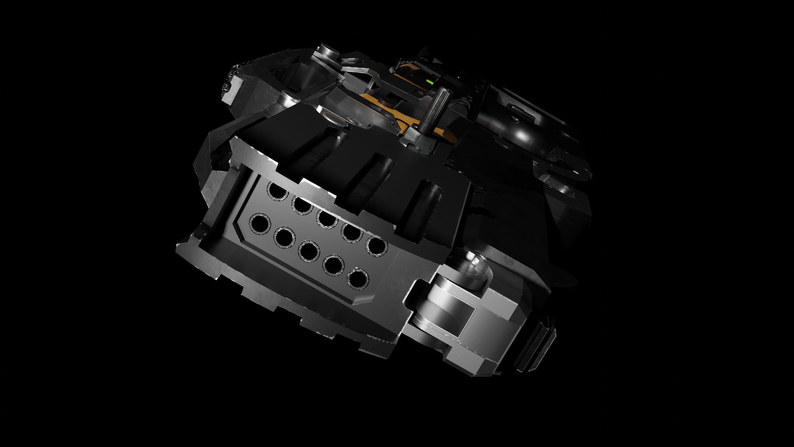 3D model Typhoon futuristic machine gun PBR low-poly game ready VR / AR ...