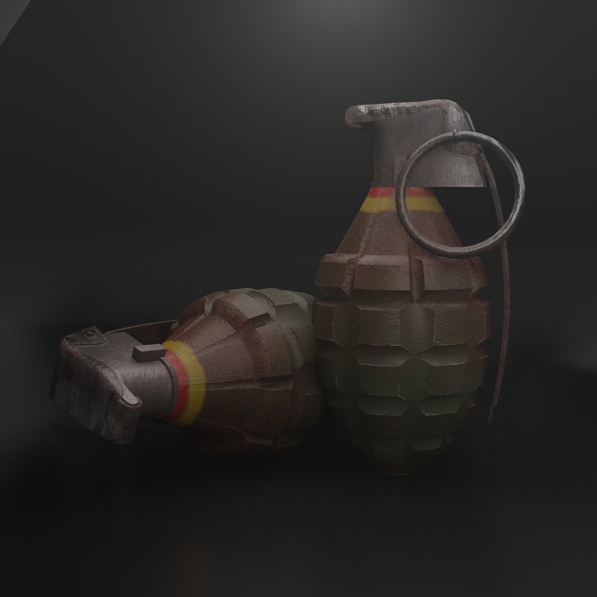 3D model grenade game ready asset VR / AR / low-poly | CGTrader