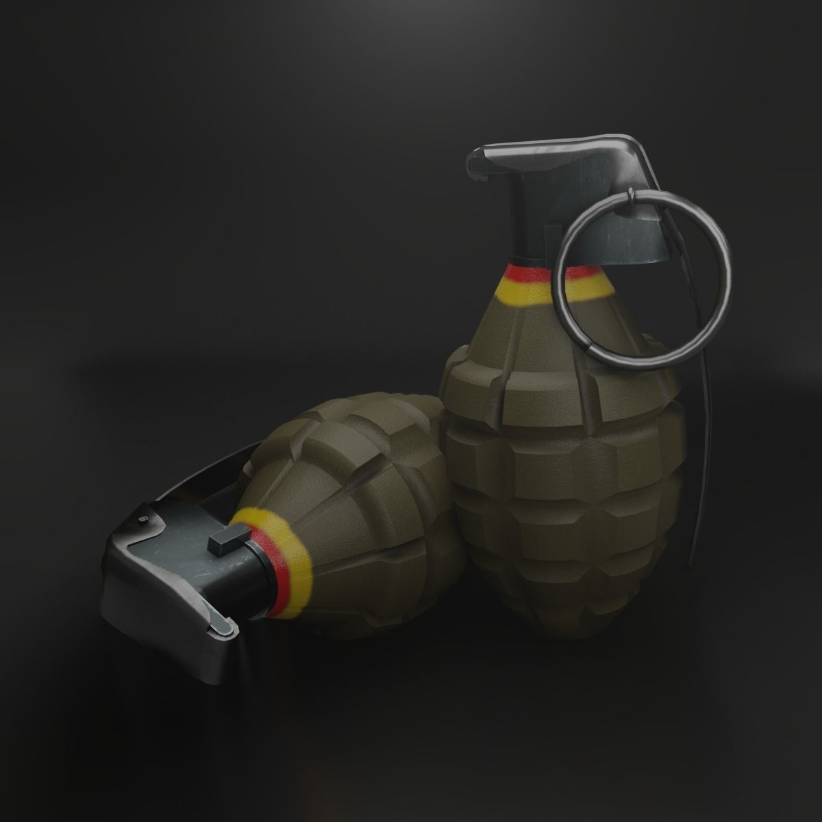 3D model grenade game ready asset VR / AR / low-poly | CGTrader
