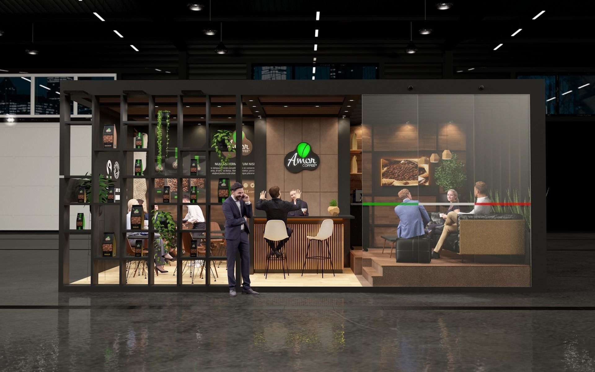 coffee roasting exhibition stand 3D model | CGTrader