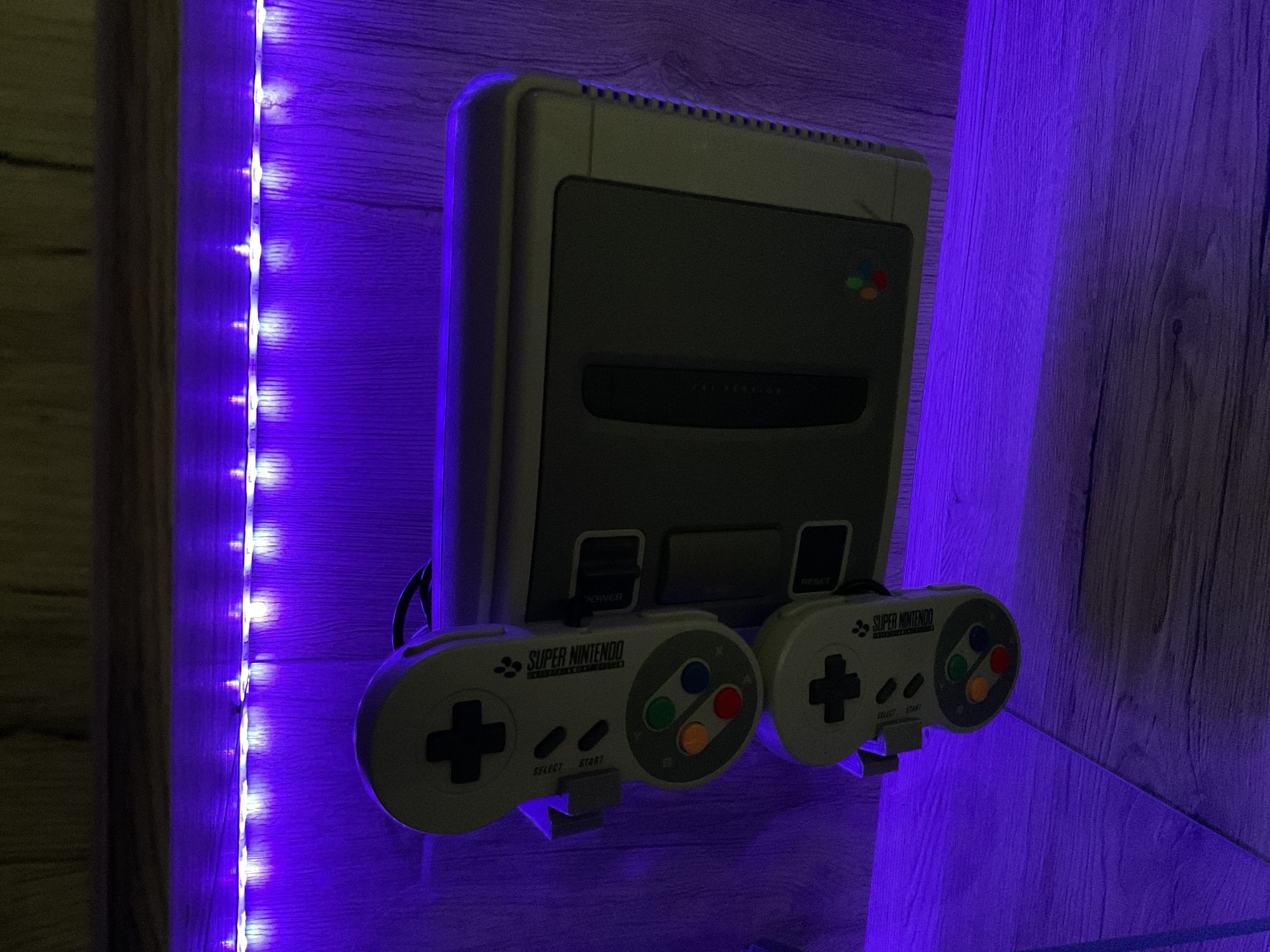 SNES Stand with Gamepad Holder and cable management 3D model 3D ...