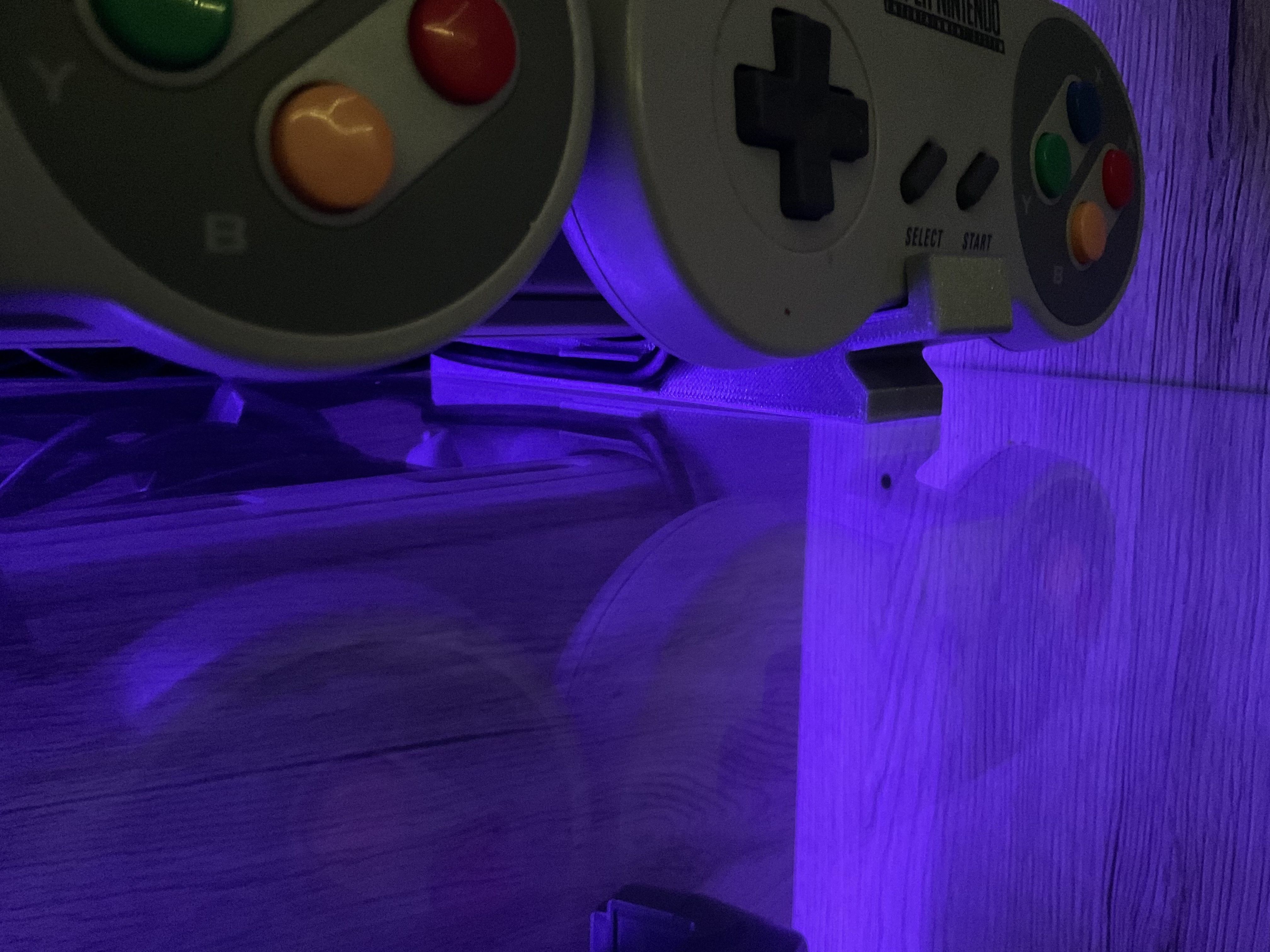 SNES Stand with Gamepad Holder and cable management 3D model 3D ...