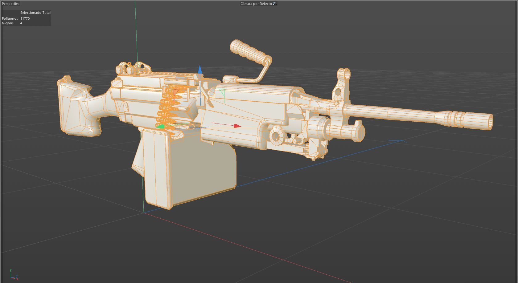 3D model M249 Machine gun low poly VR / AR / low-poly | CGTrader