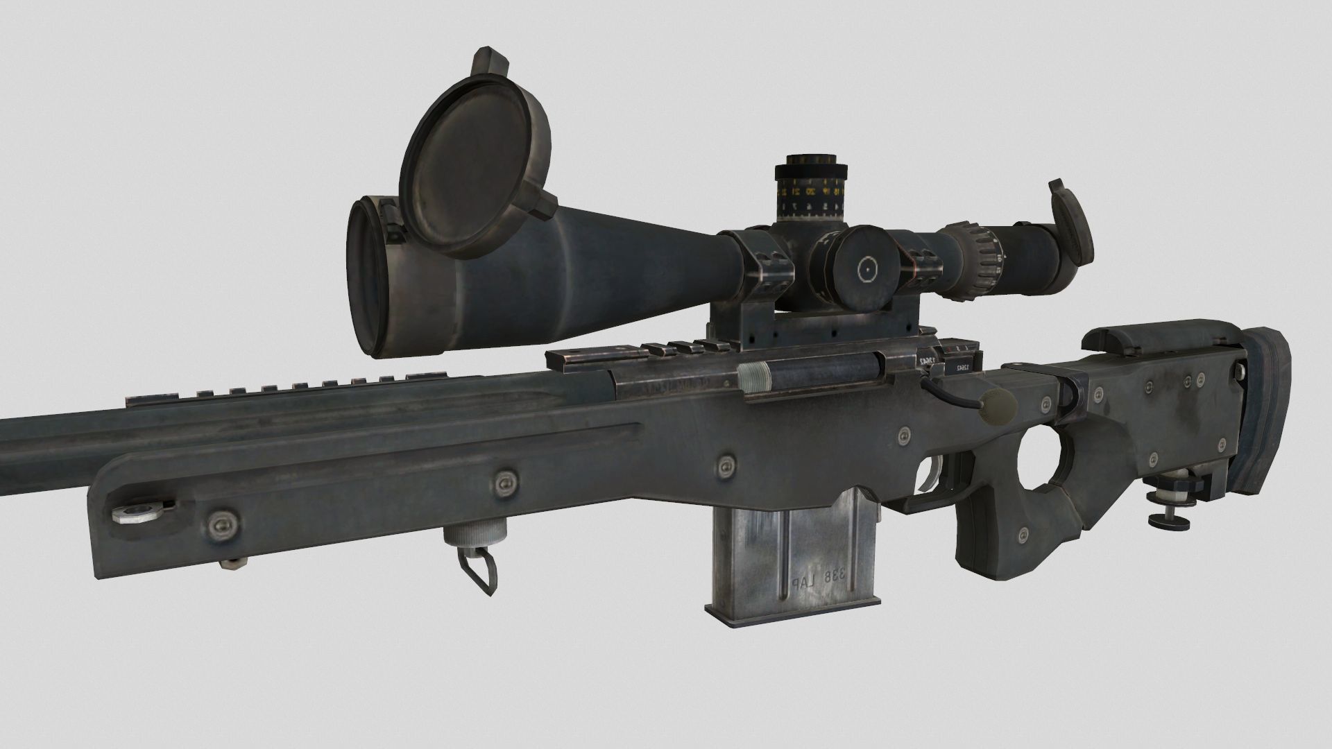 3D model L115A3 rifle with scope VR / AR / low-poly | CGTrader