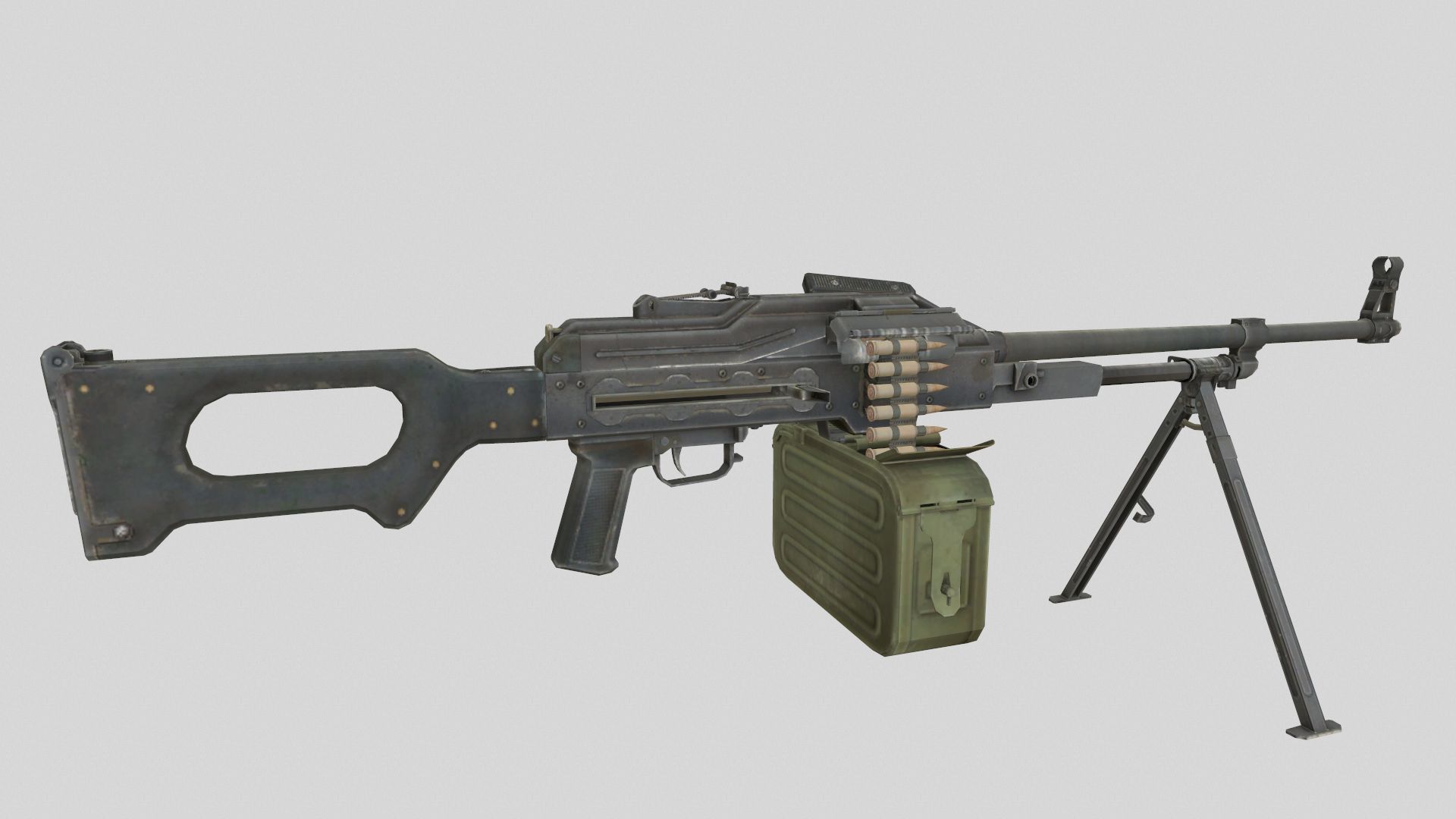 3D model Kalashnikov machine gun VR / AR / low-poly | CGTrader