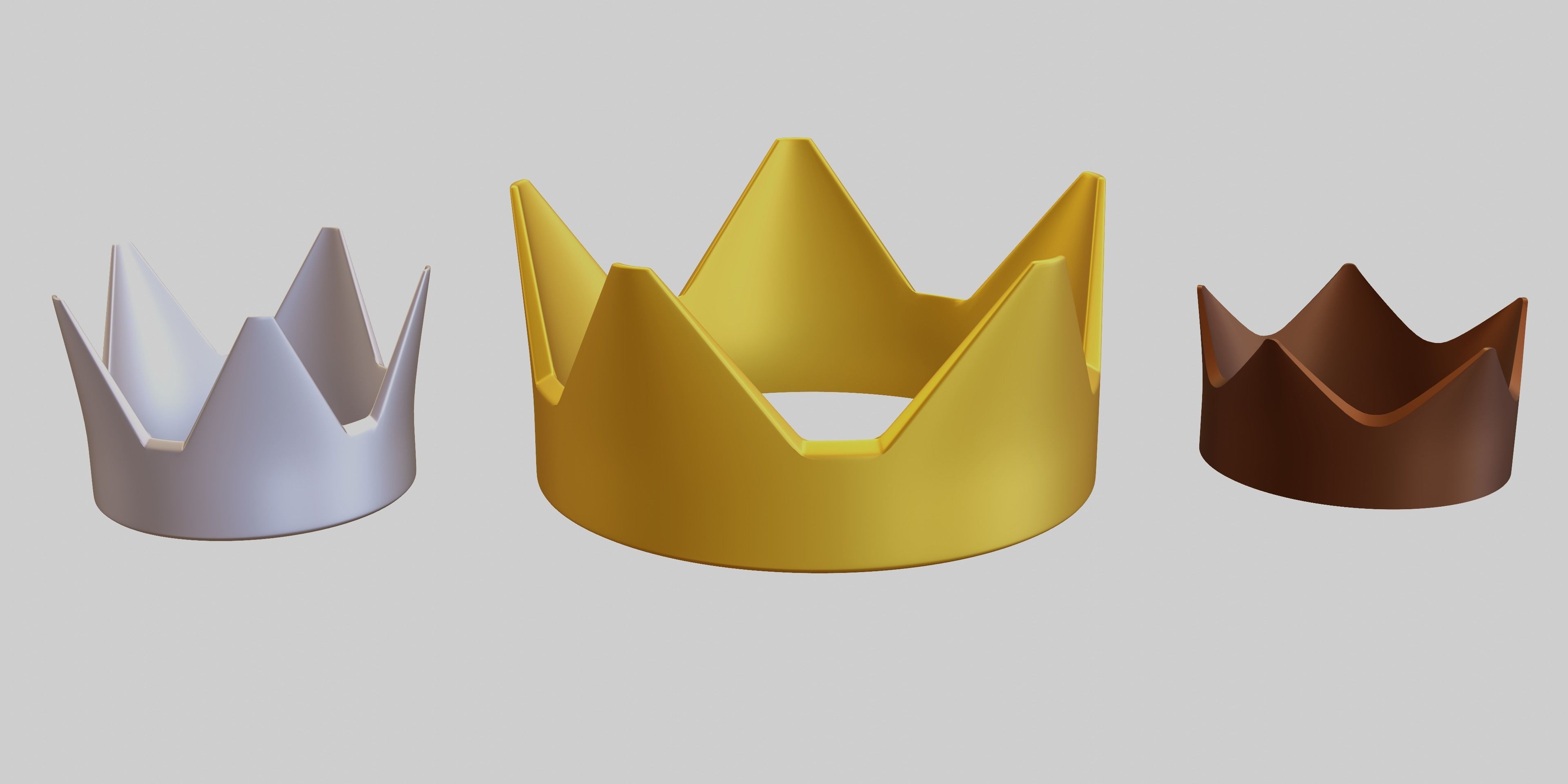 Crowns three free 3D model | CGTrader