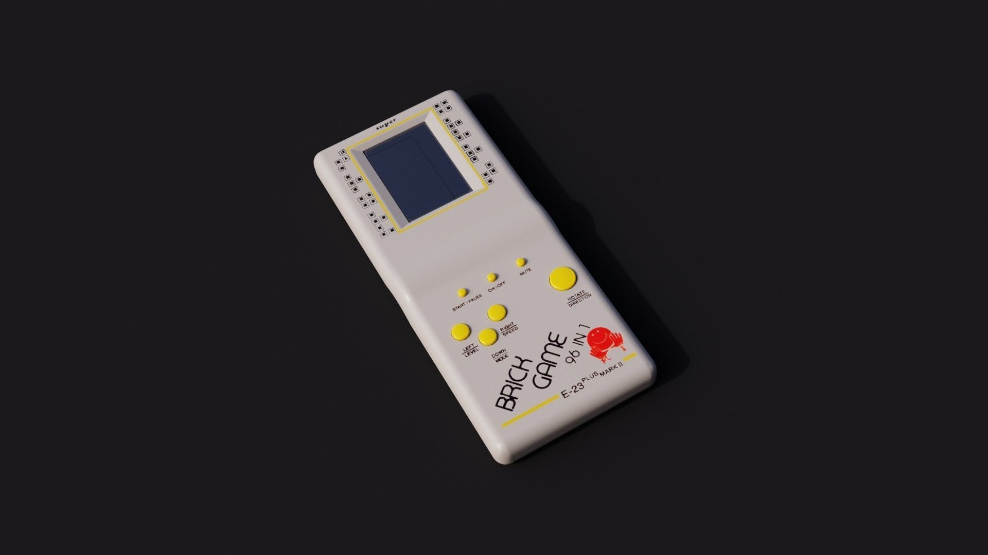 3D model Old handheld tetris brick game console from 90s VR / AR / low ...