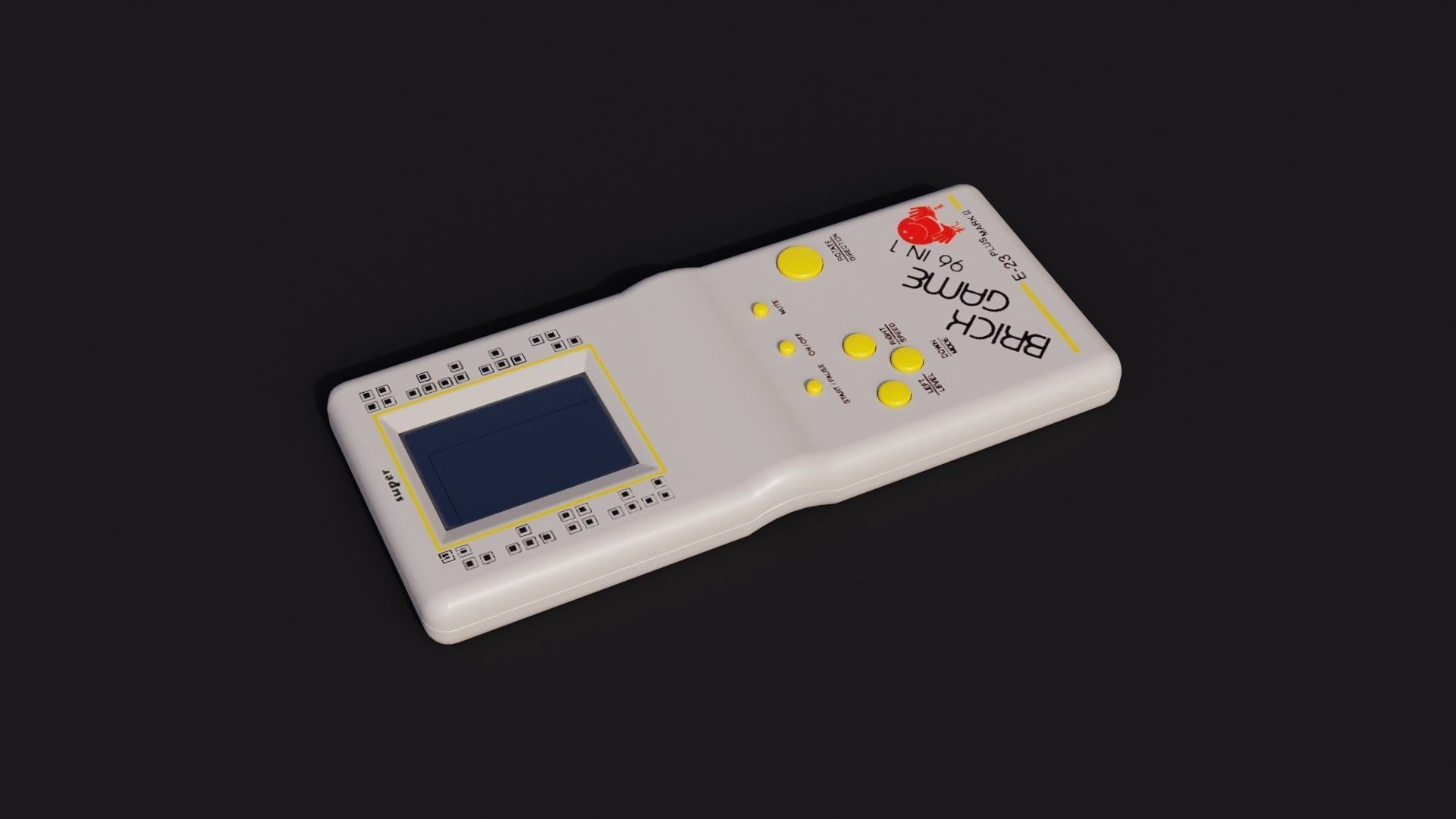 3D model Old handheld tetris brick game console from 90s VR / AR / low ...