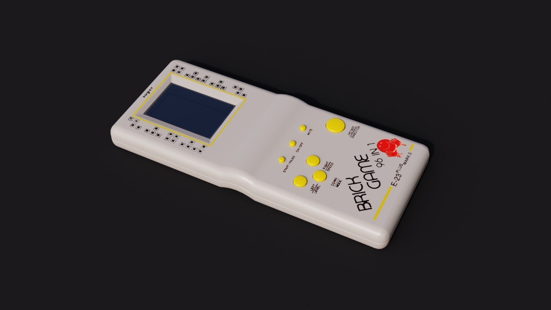 3D model Old handheld tetris brick game console from 90s VR / AR / low ...