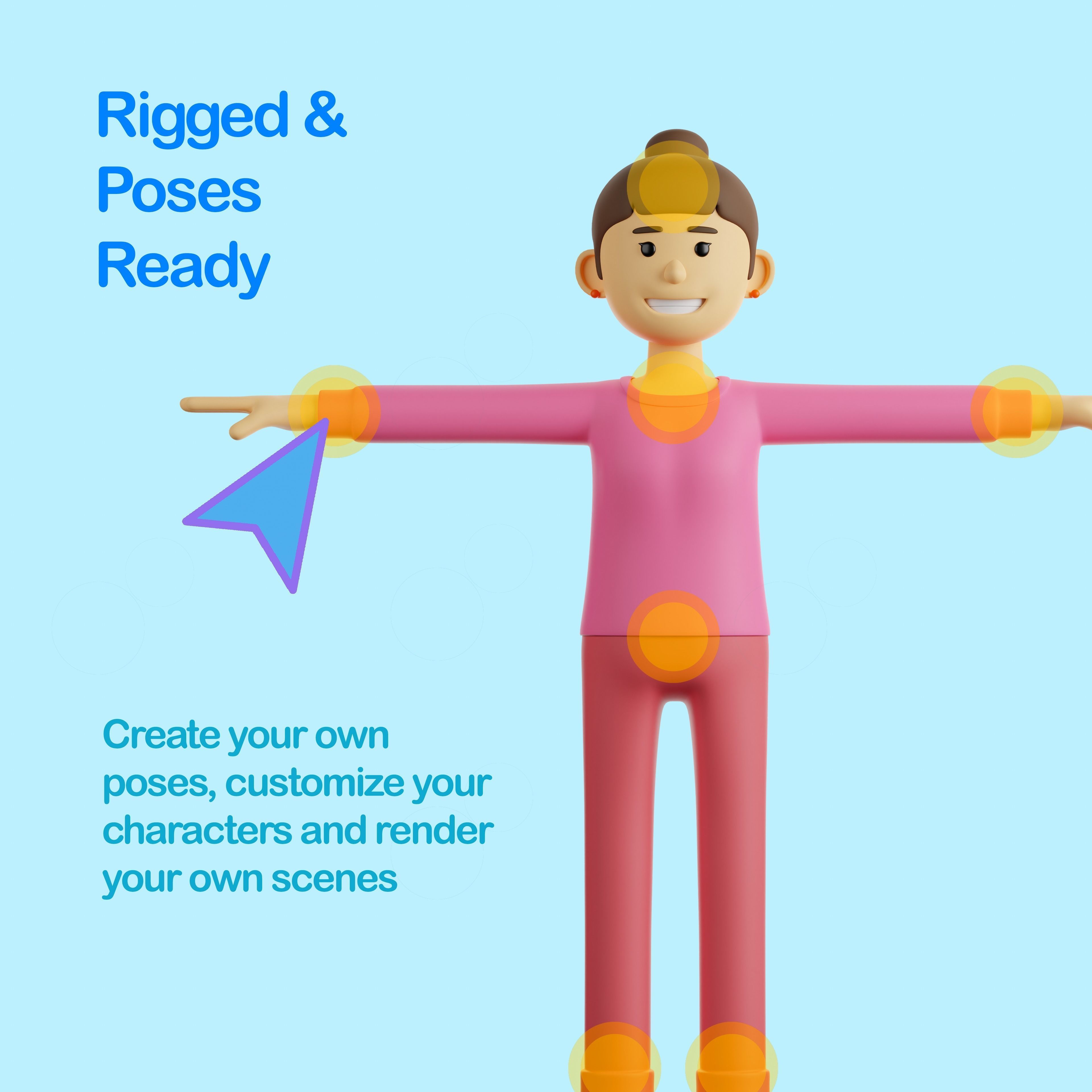 3D Rigged Characters Pack 3D model rigged | CGTrader