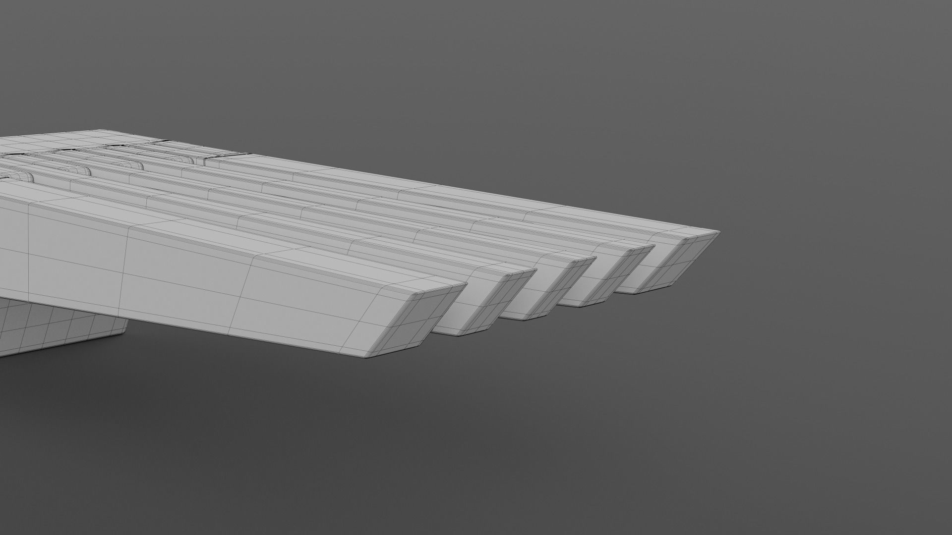 PARK MODERN BENCH WING WOOD AND CONCRETE 3D model | CGTrader
