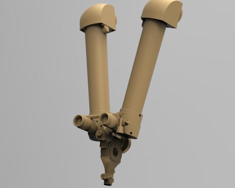 Scherenfernrohor German scissor periscope World War 2 3D model 3D ...