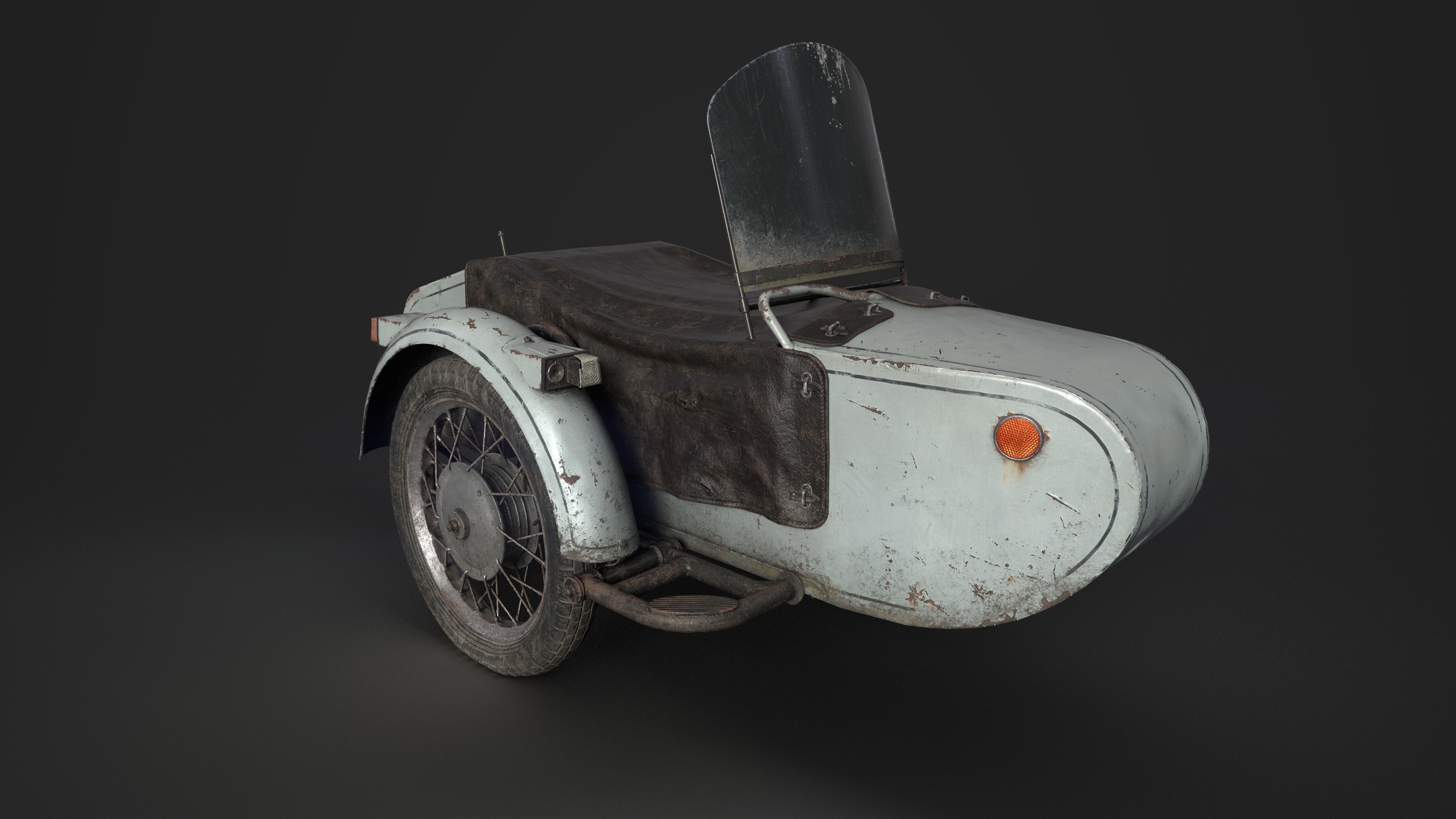 3D model Motorcycle Sidecar Dnepr VR / AR / low-poly | CGTrader