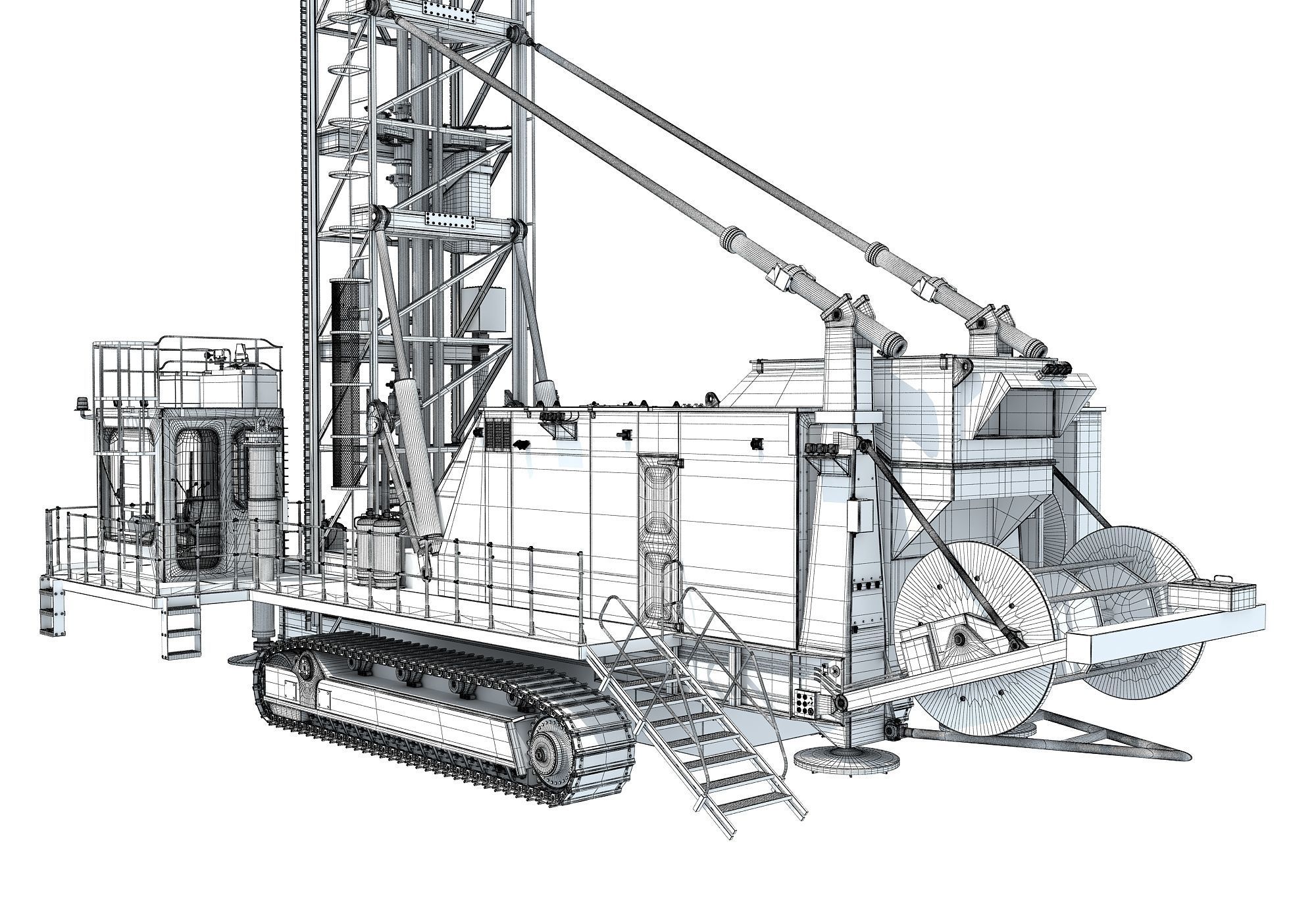 Rotary Drilling Rig 3D model | CGTrader