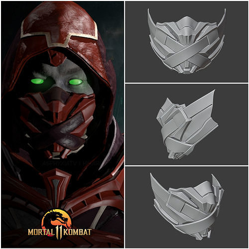 Ermac mask from Mortal Kombat 11 3D model 3D printable | CGTrader