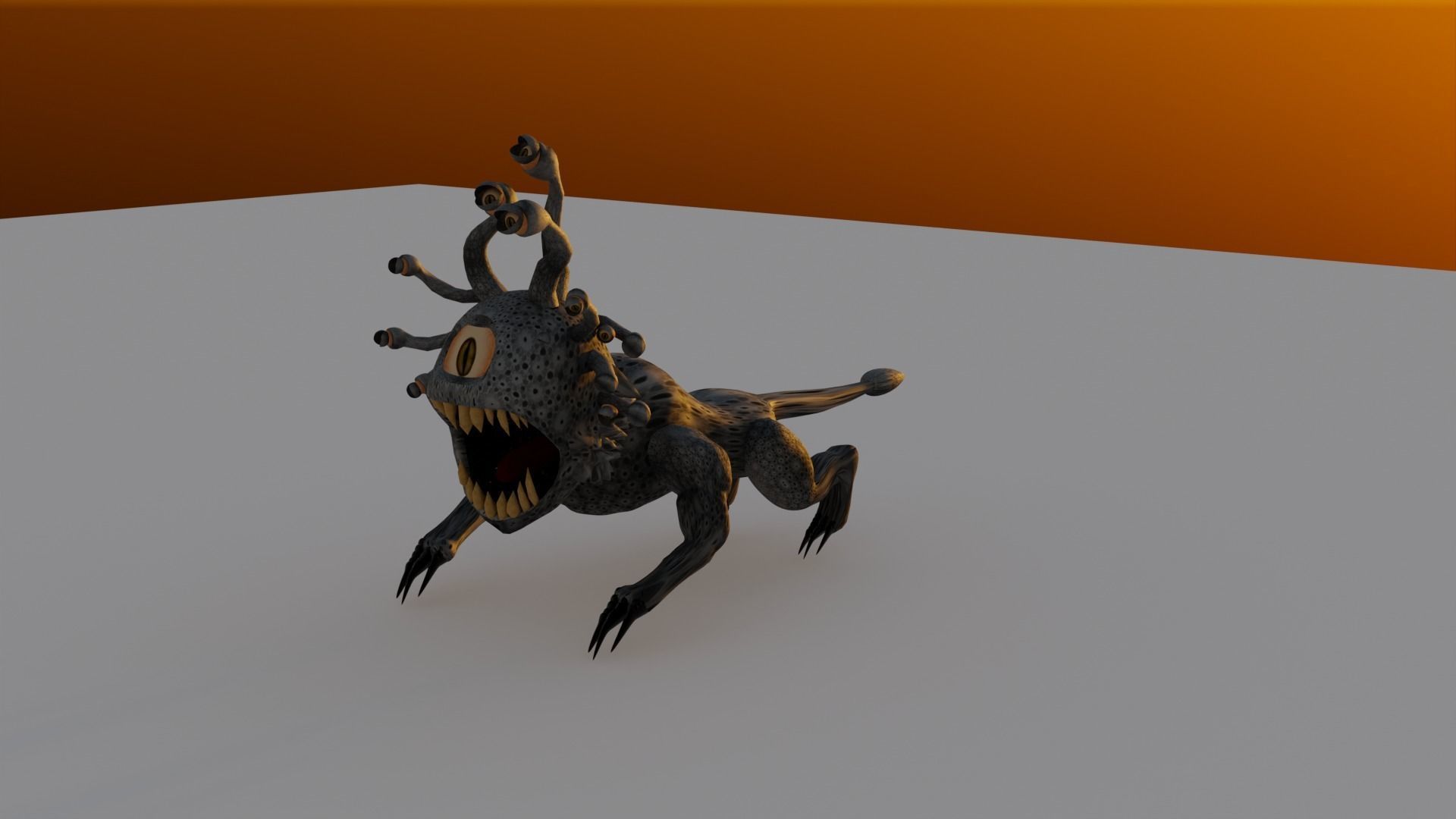 eye monster 3D model animated rigged | CGTrader