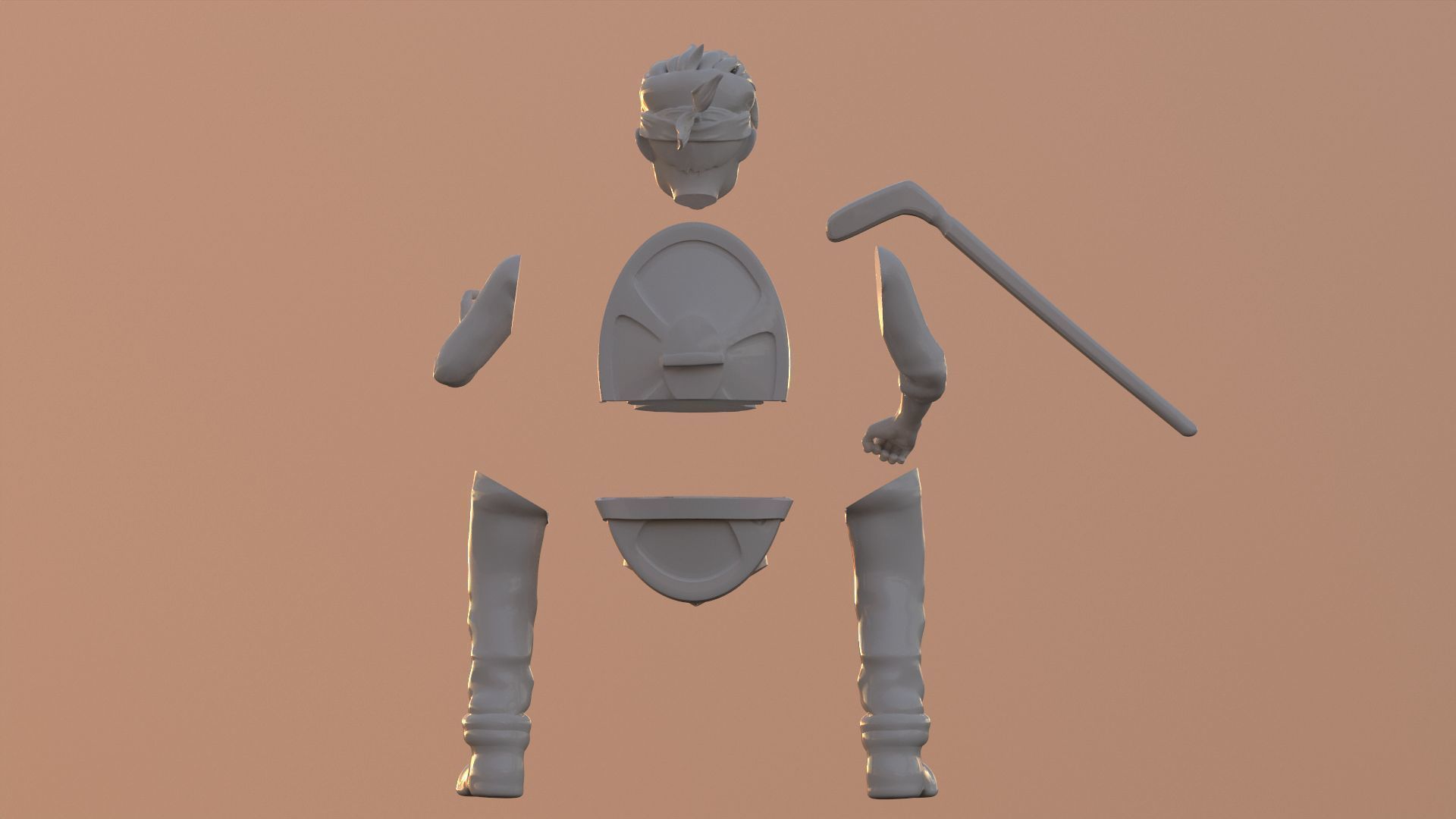 Zach TMNT 1987 Printable 3D model 3D printable | CGTrader