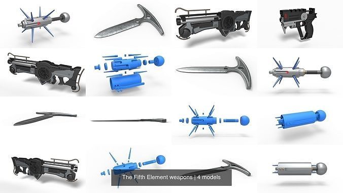 The Fifth Element weapons 3D Model Collection | CGTrader