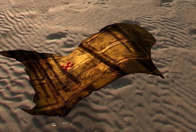 Old Map Sci-Fi Scroll 3D model | CGTrader