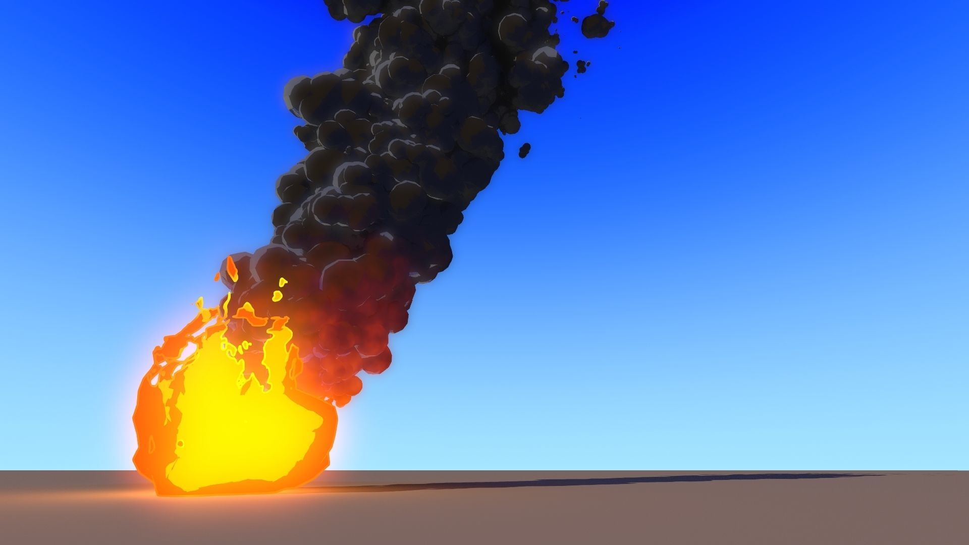 For Anime in Blender - Fire and Smoke 3D model animated | CGTrader