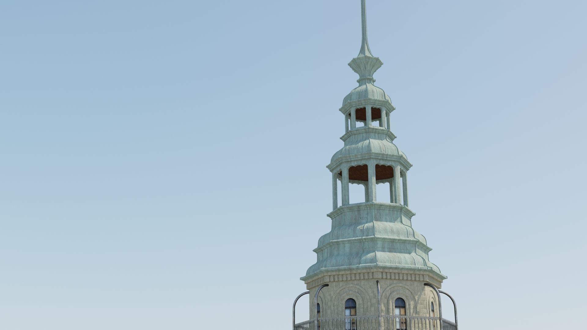 Tower roof renaissance 3D model | CGTrader