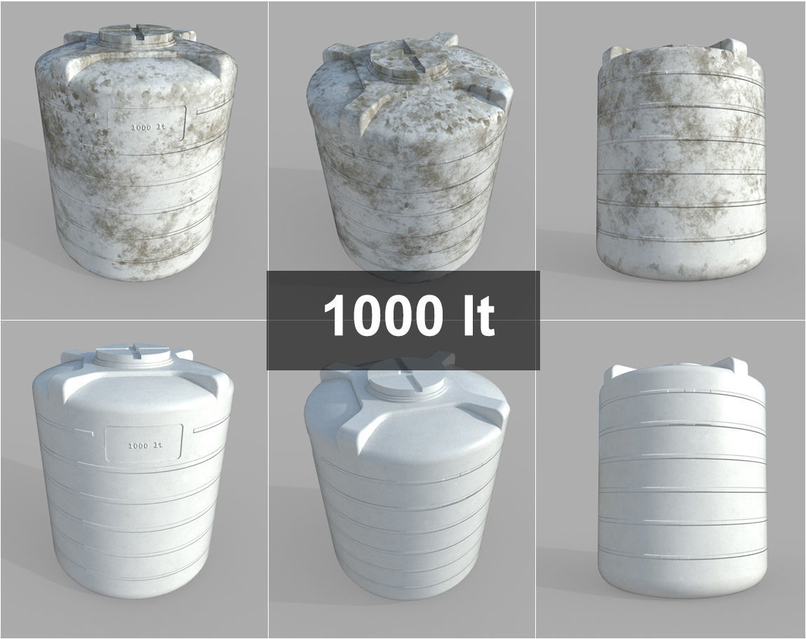3D model Water Tank 1000 liters VR / AR / low-poly | CGTrader