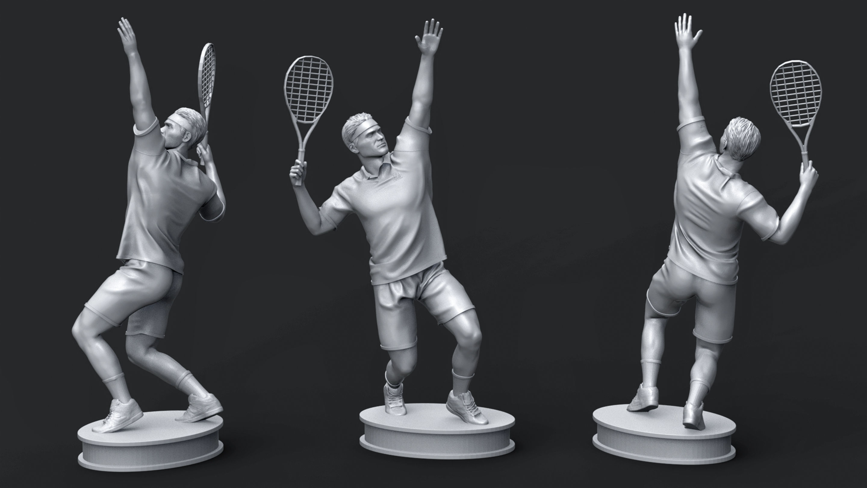 Roger Federer 3D Printable 2 3D model 3D printable | CGTrader