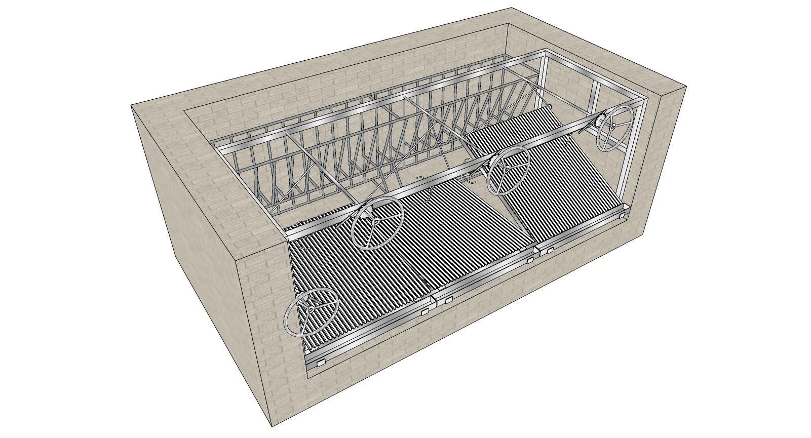 Grill with ASADO support 3D model | CGTrader