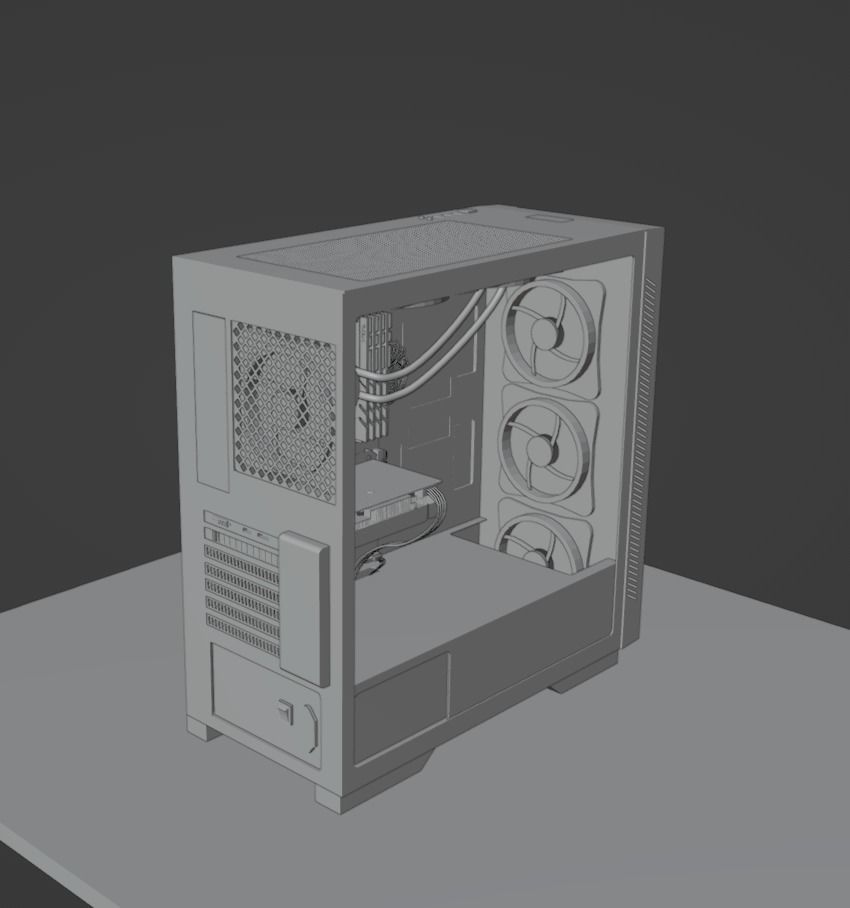 Custom Gaming PC free 3D model | CGTrader