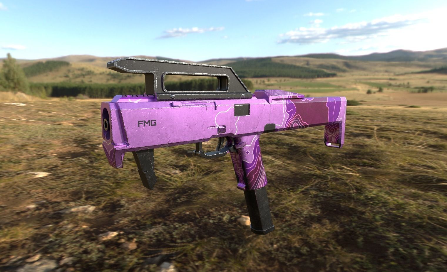 3D model FMG - Submachine Gun VR / AR / low-poly | CGTrader