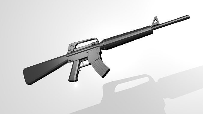 3D model Low Poly AR-15 ar - rifle VR / AR / low-poly | CGTrader