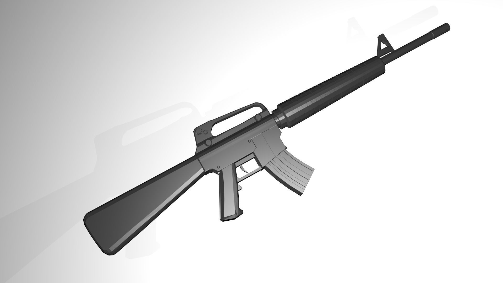 3D model Low Poly AR-15 ar - rifle VR / AR / low-poly | CGTrader