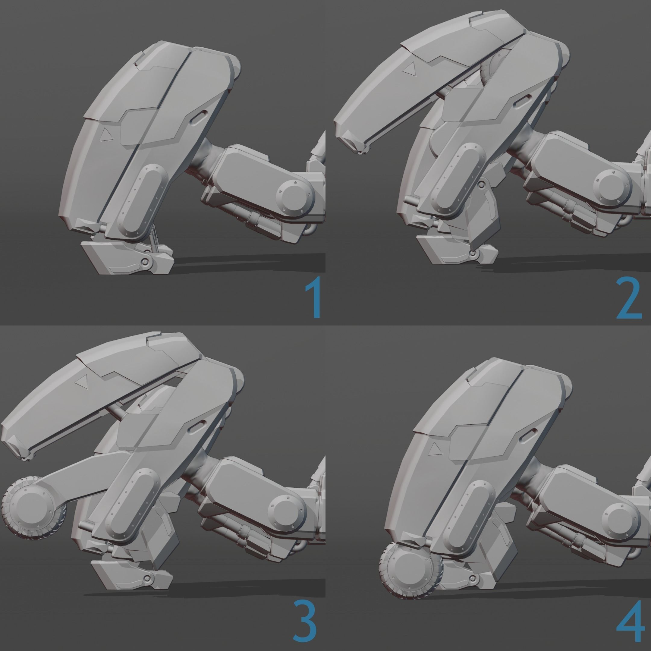 Walking tank TAMT2 3D model animated rigged | CGTrader