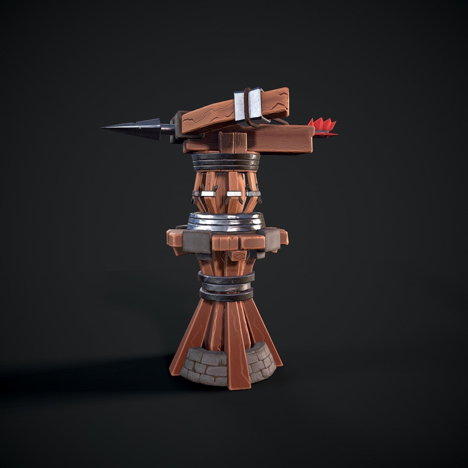 3D model Tower Crossbow VR / AR / low-poly | CGTrader