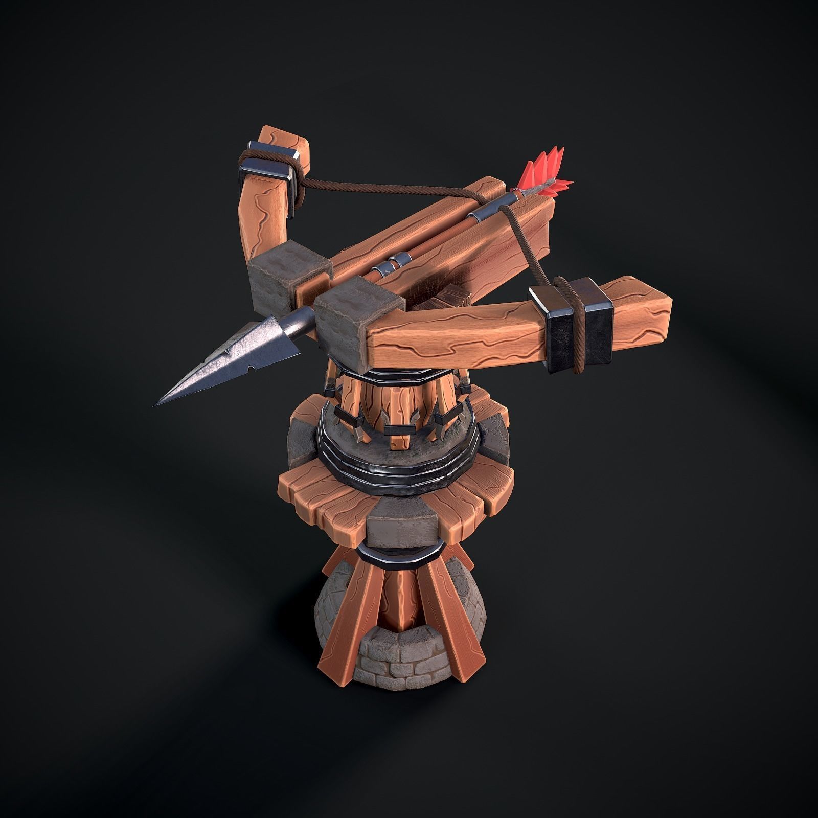 3D model Tower Crossbow VR / AR / low-poly | CGTrader