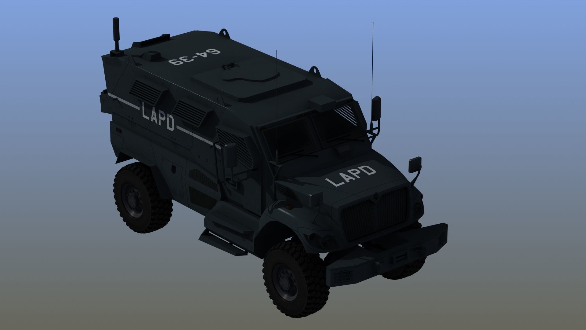 3D model Police MRAP VR / AR / low-poly | CGTrader