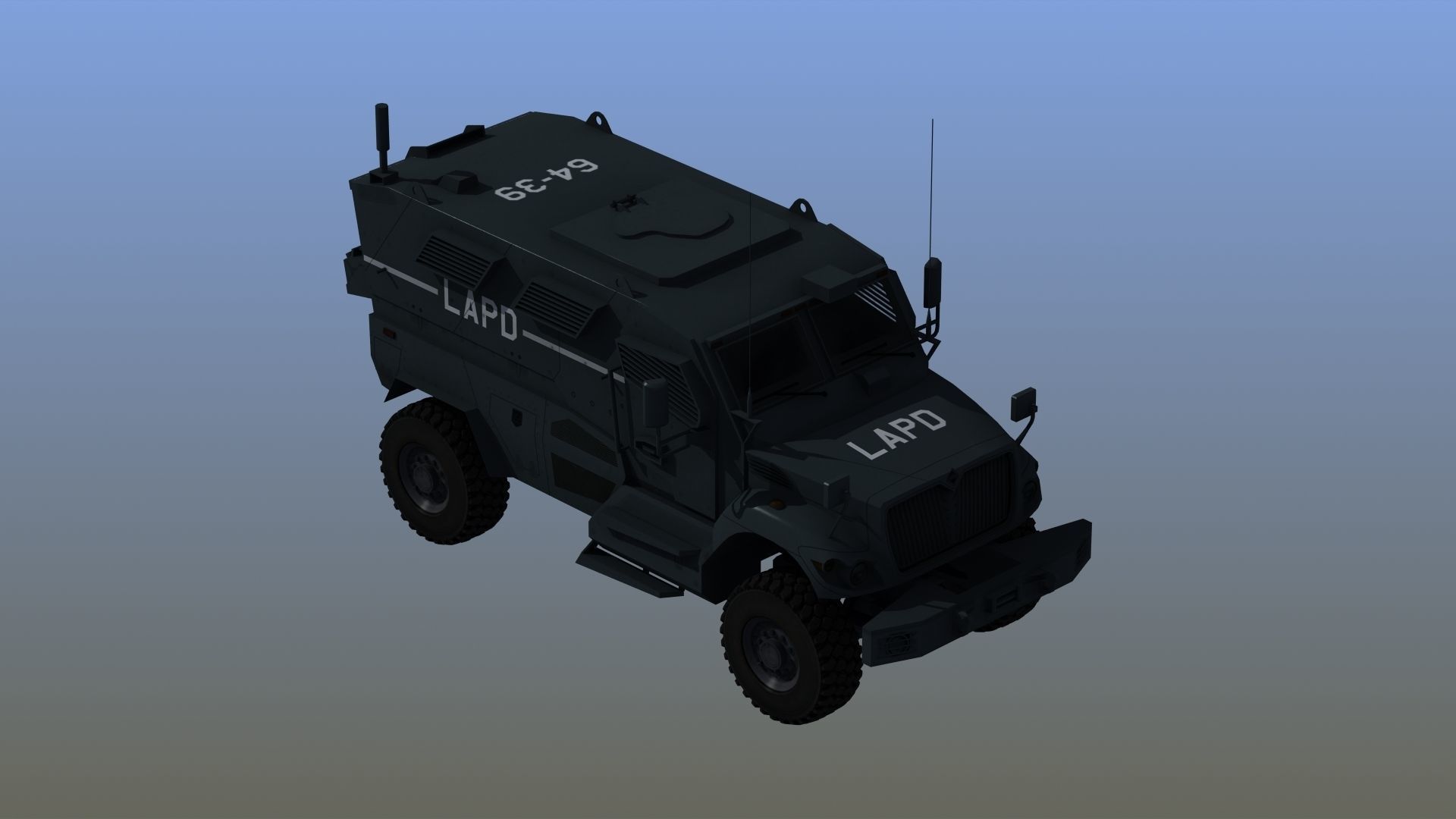 3D model Police MRAP VR / AR / low-poly | CGTrader