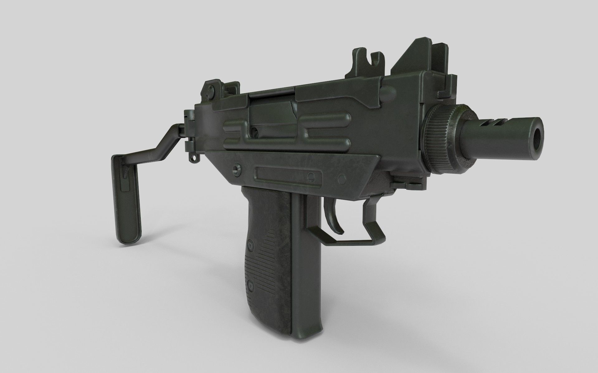 3D model Mini Uzi Low Poly 3D Model VR / AR / low-poly | CGTrader