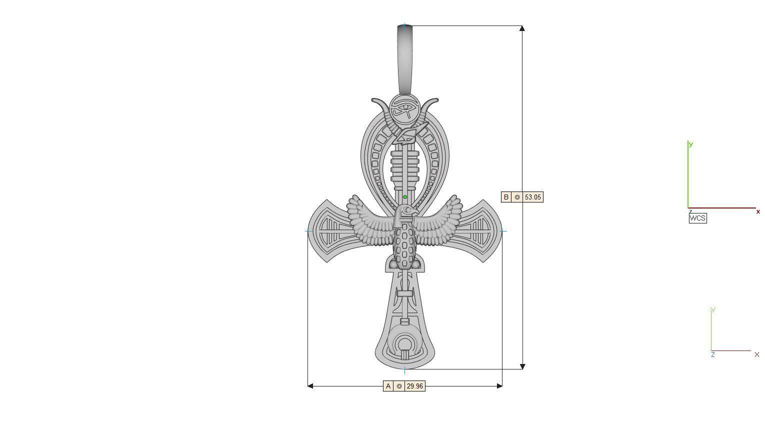 Ankh cross 3D model 3D printable | CGTrader