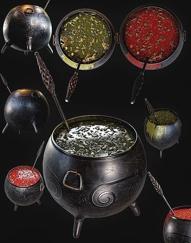 3D model Witch Magic Pot VR / AR / low-poly | CGTrader