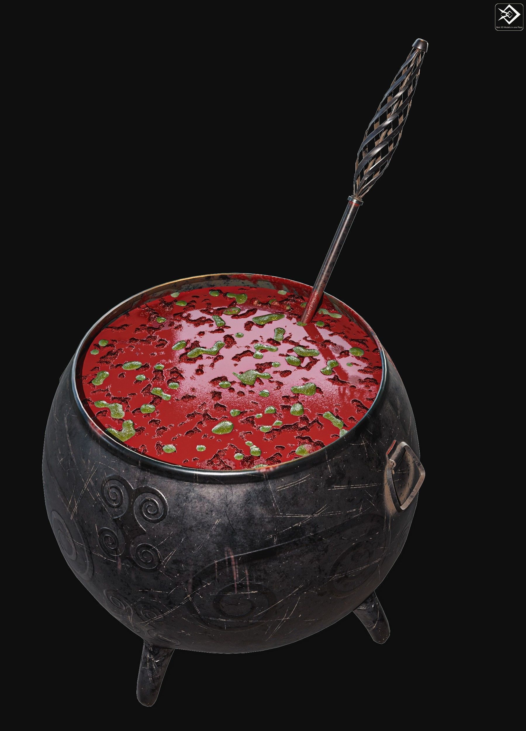 3D model Witch Magic Pot VR / AR / low-poly | CGTrader