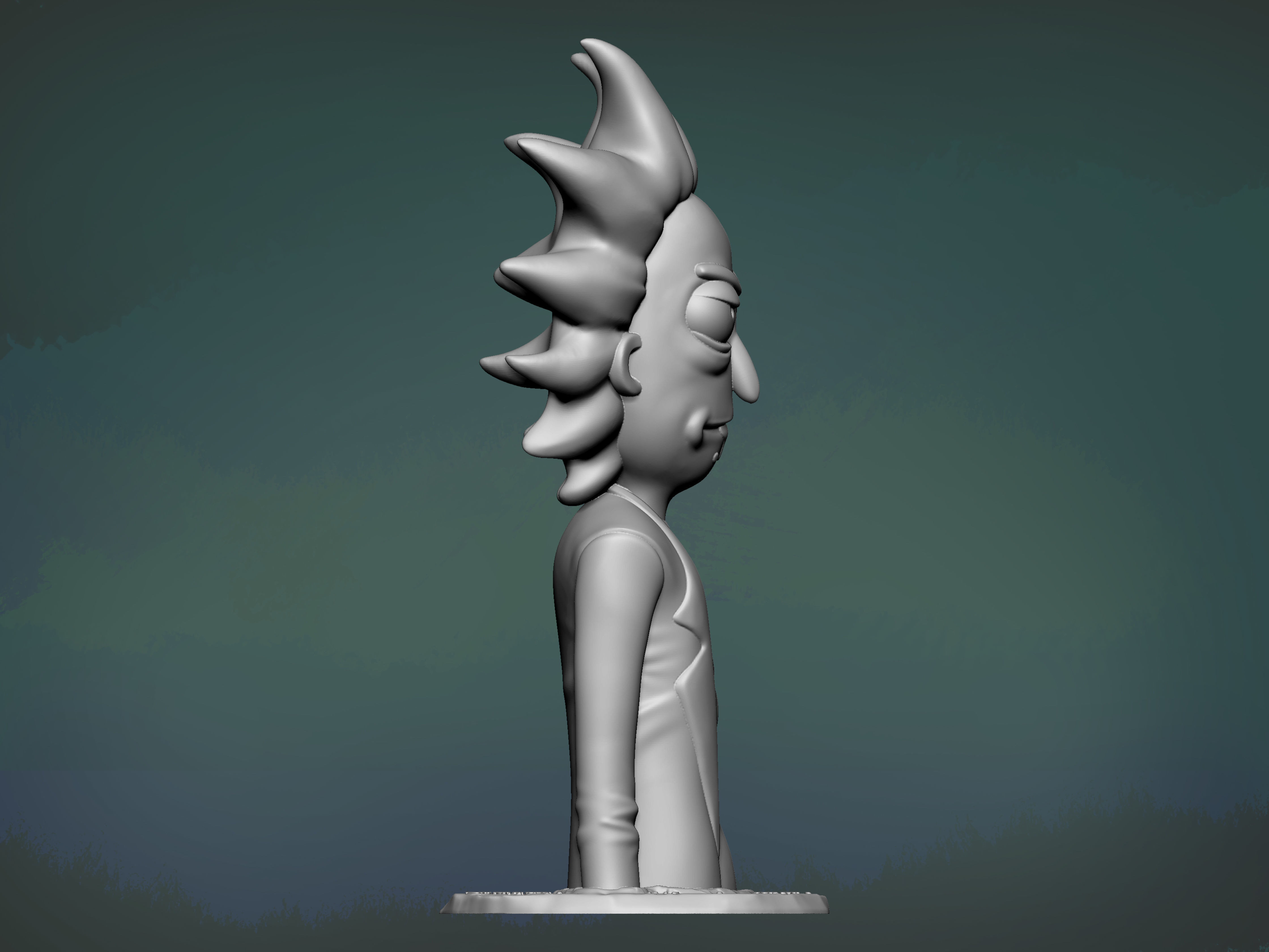 Rick bust 3D model 3D printable | CGTrader