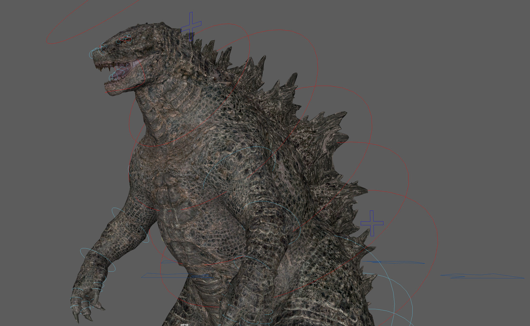 3D model Godzilla Rig model VR / AR / low-poly | CGTrader