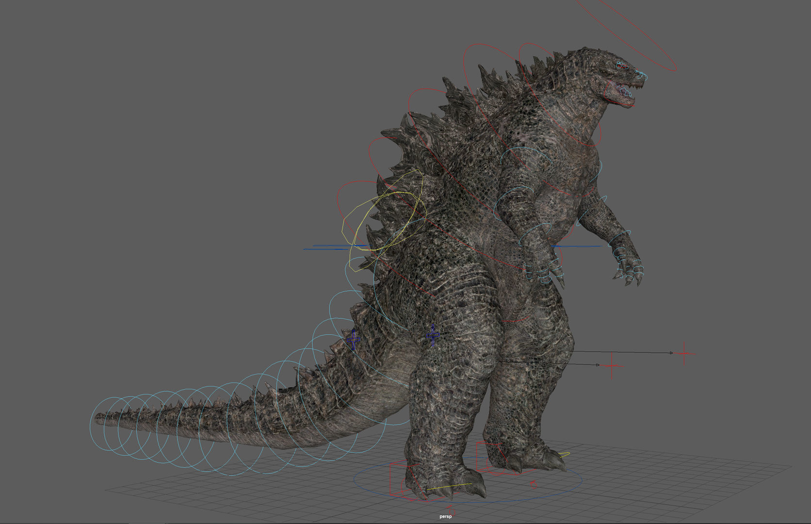 3D model Godzilla Rig model VR / AR / low-poly | CGTrader