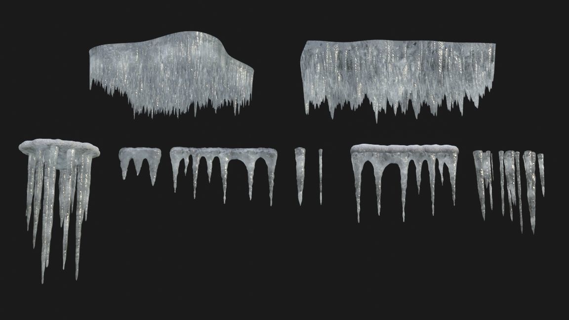 3D model Icicles Pack VR / AR / low-poly | CGTrader